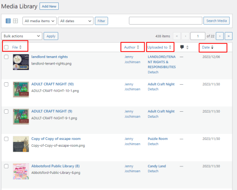 Managing the Media Library | LibWin Website Training